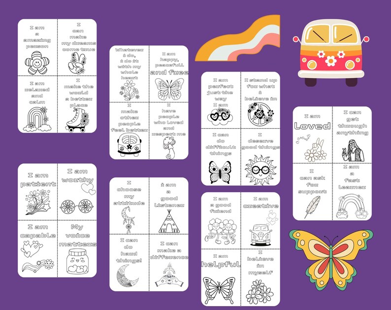 Positive Affirmation Cards to Color for Kids - Printable Daily ...