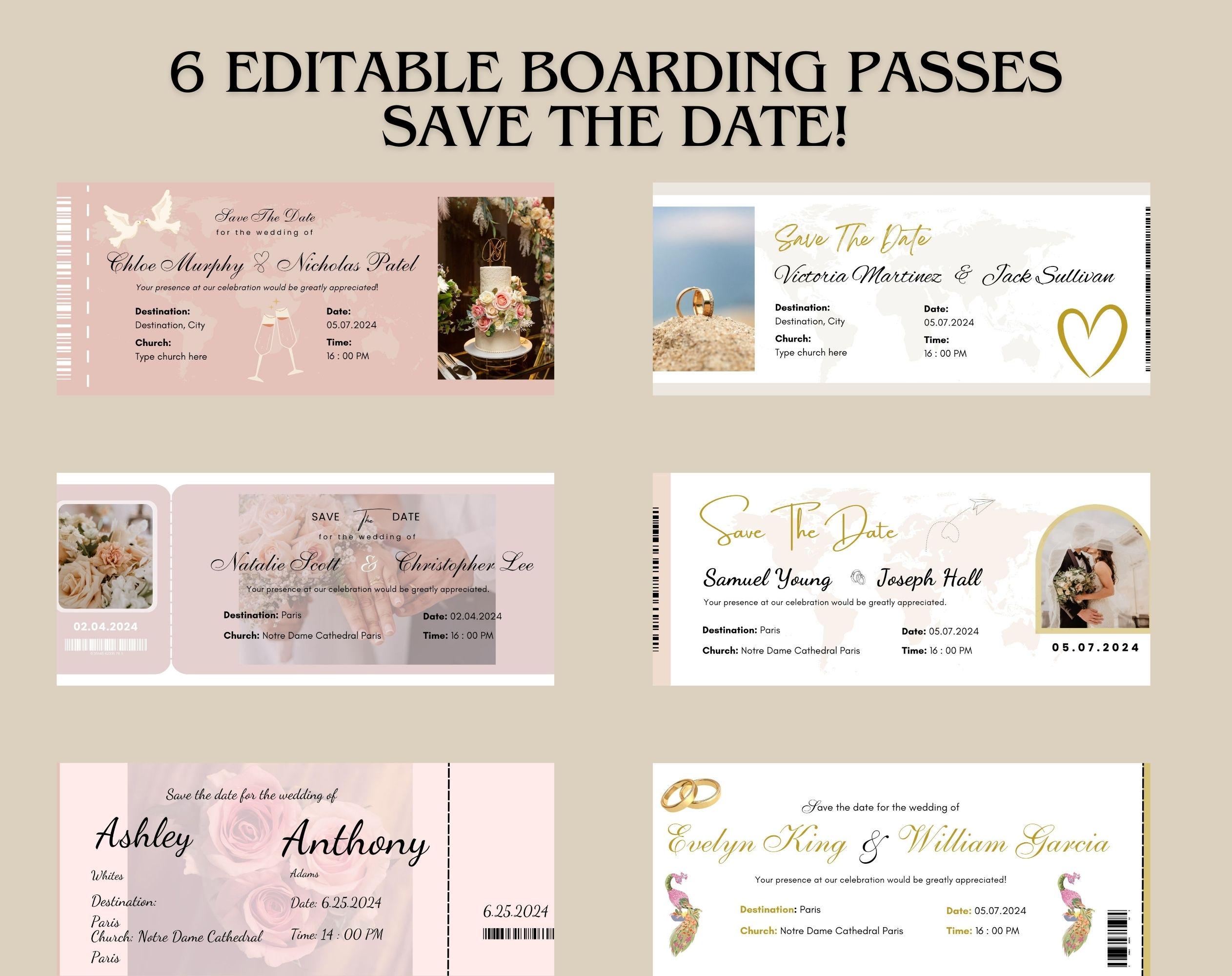 Destination Wedding Invitation | Printable Personalized Save the Date ...