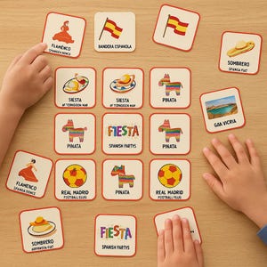 Spanish Memory Game Printable for Kids – Learn Spanish Culture ...