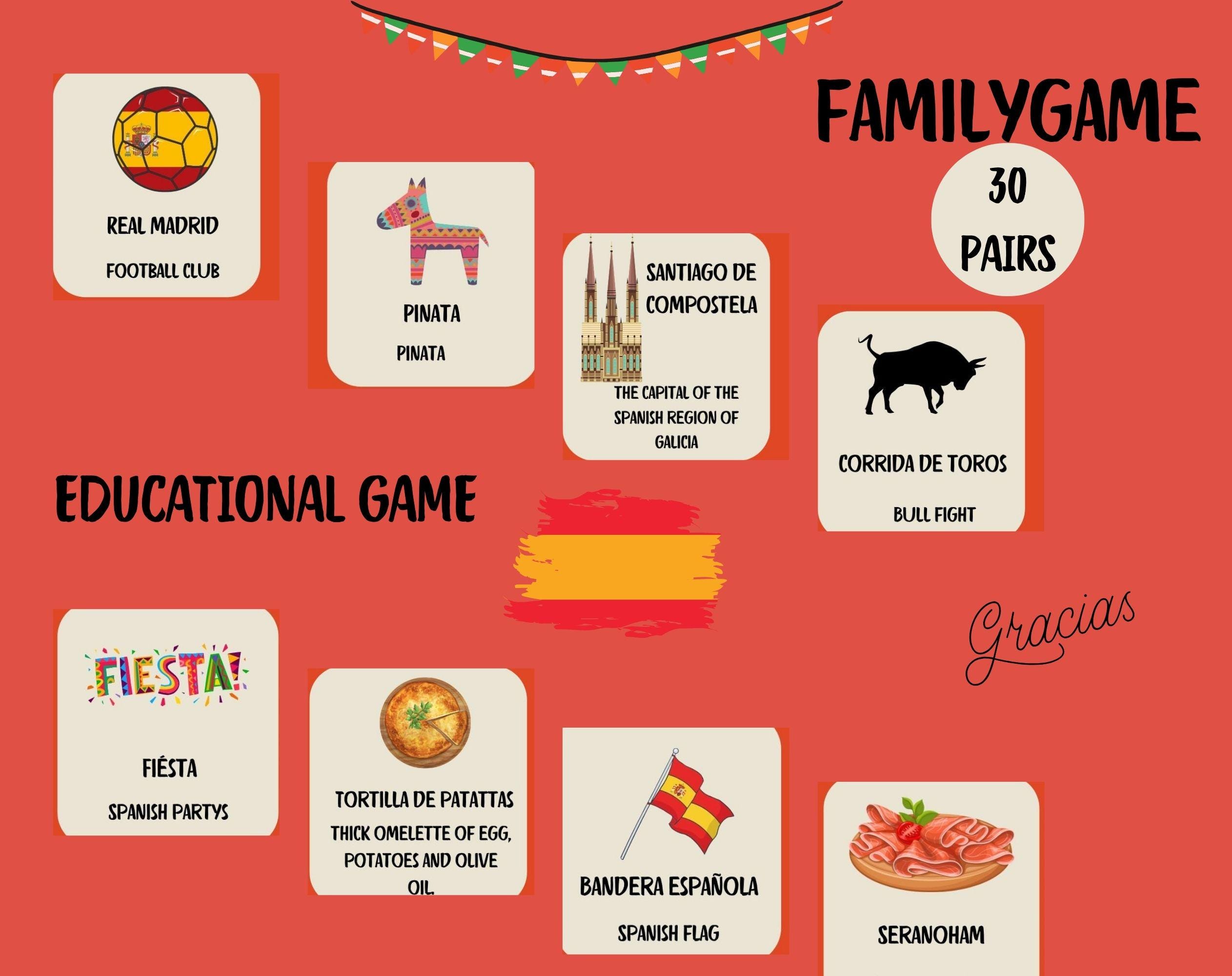 Spanish Memory Game Printable | Learning Spanish for Kids | Educational ...