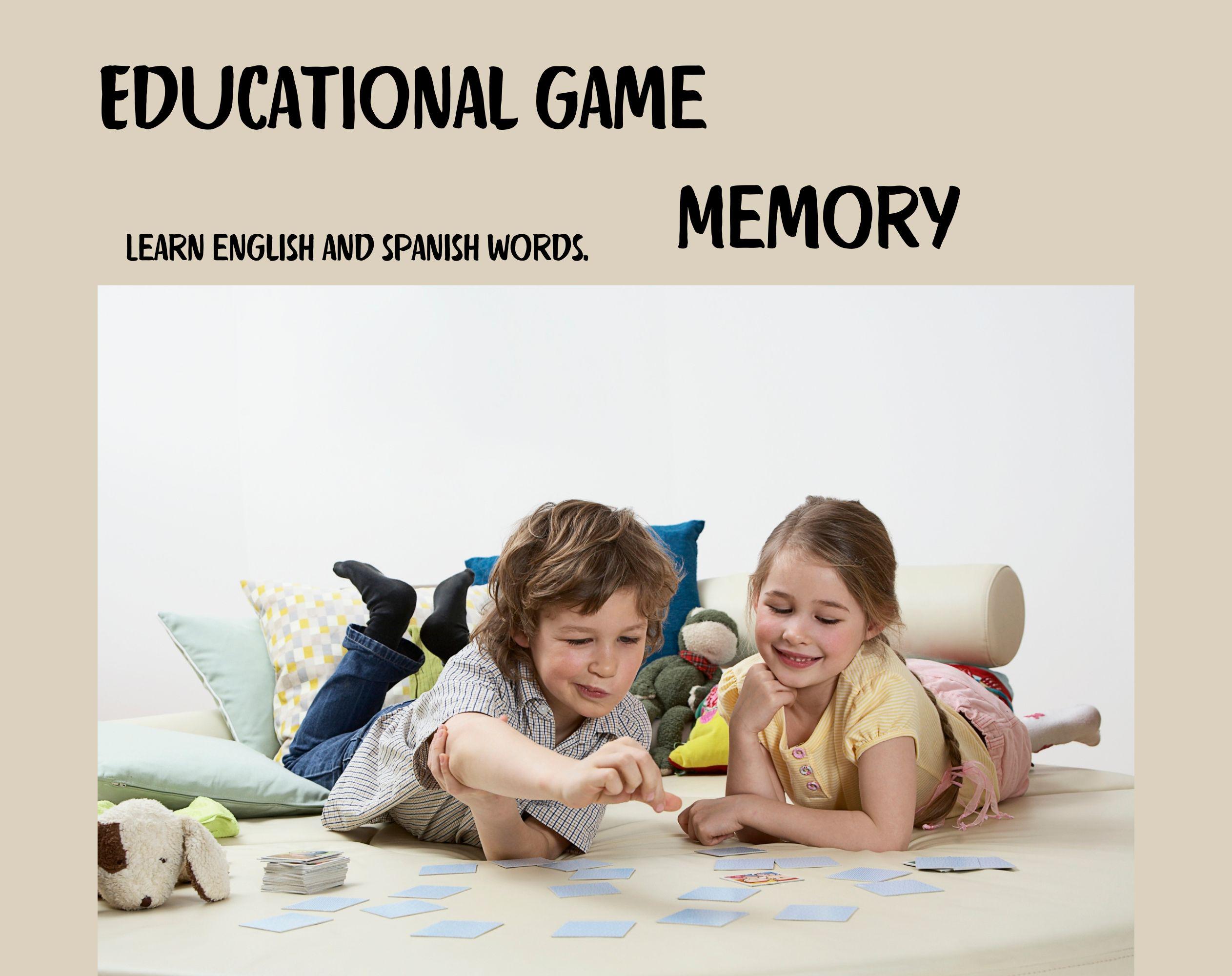 Spanish Memory Game Printable | Learning Spanish for Kids | Educational ...
