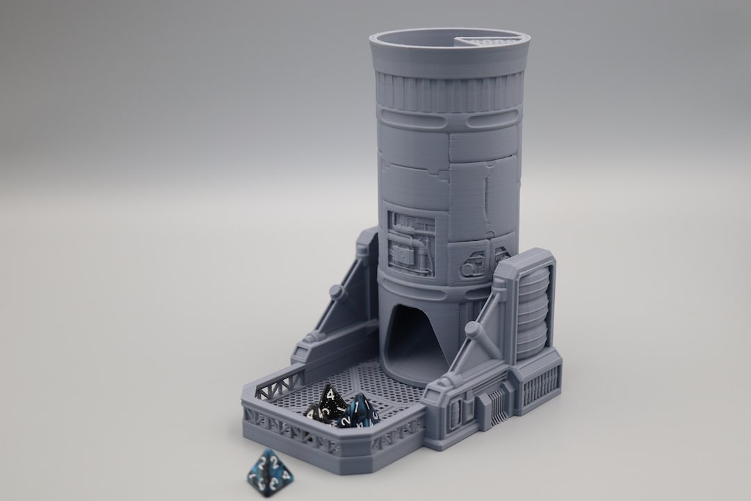 Sci-fi Dice Tower: Tech Reactor Shaft, 3D Printed RPG Accessory - Etsy
