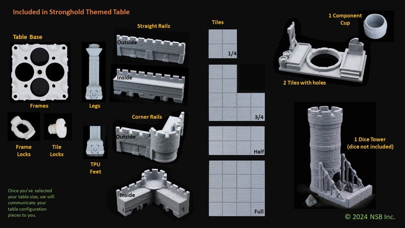 Stagetop Stronghold Theme Modular Configurable Gaming Table for ...