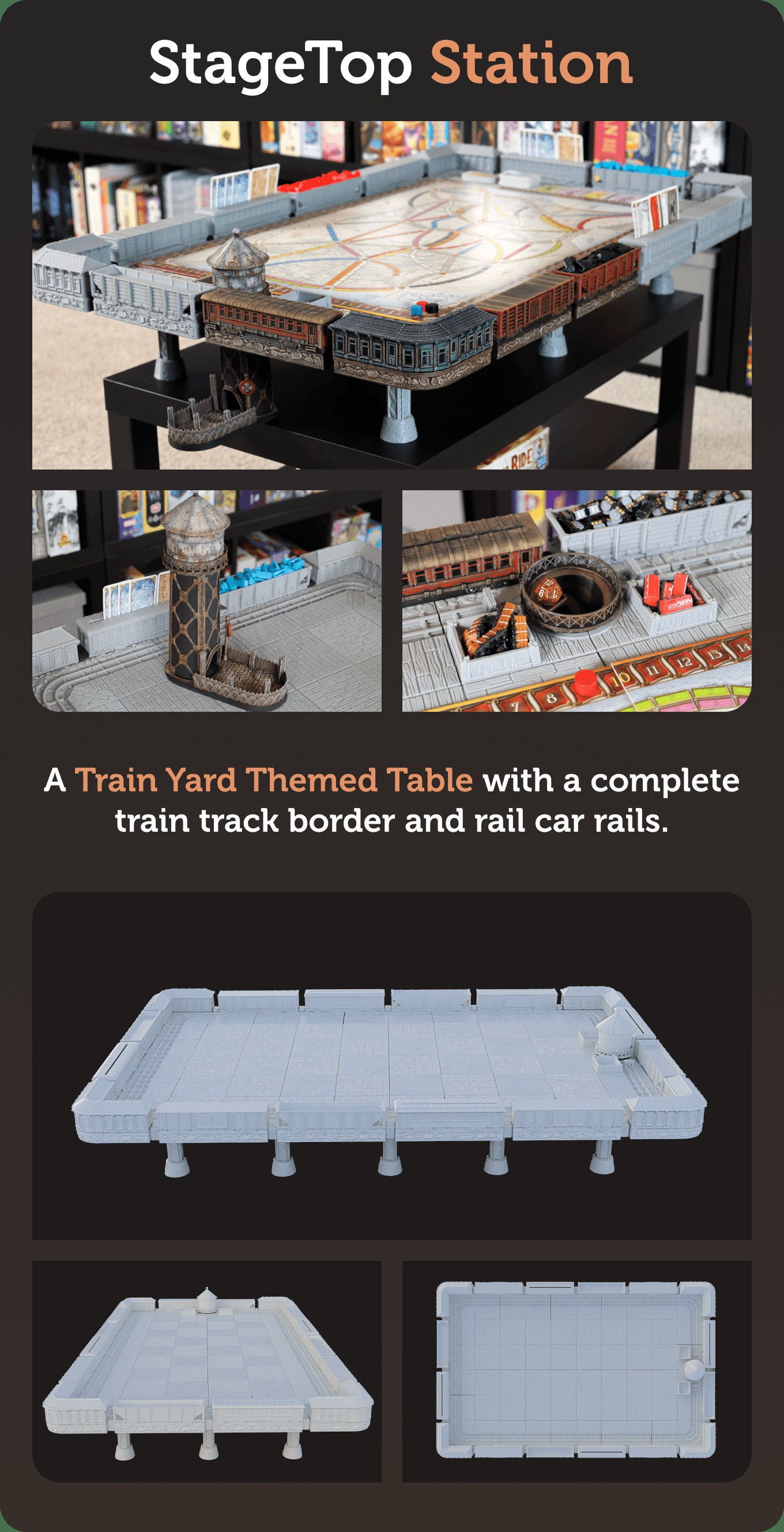 Stagetop Station Theme Modular Configurable Gaming Table for Dungeons ...