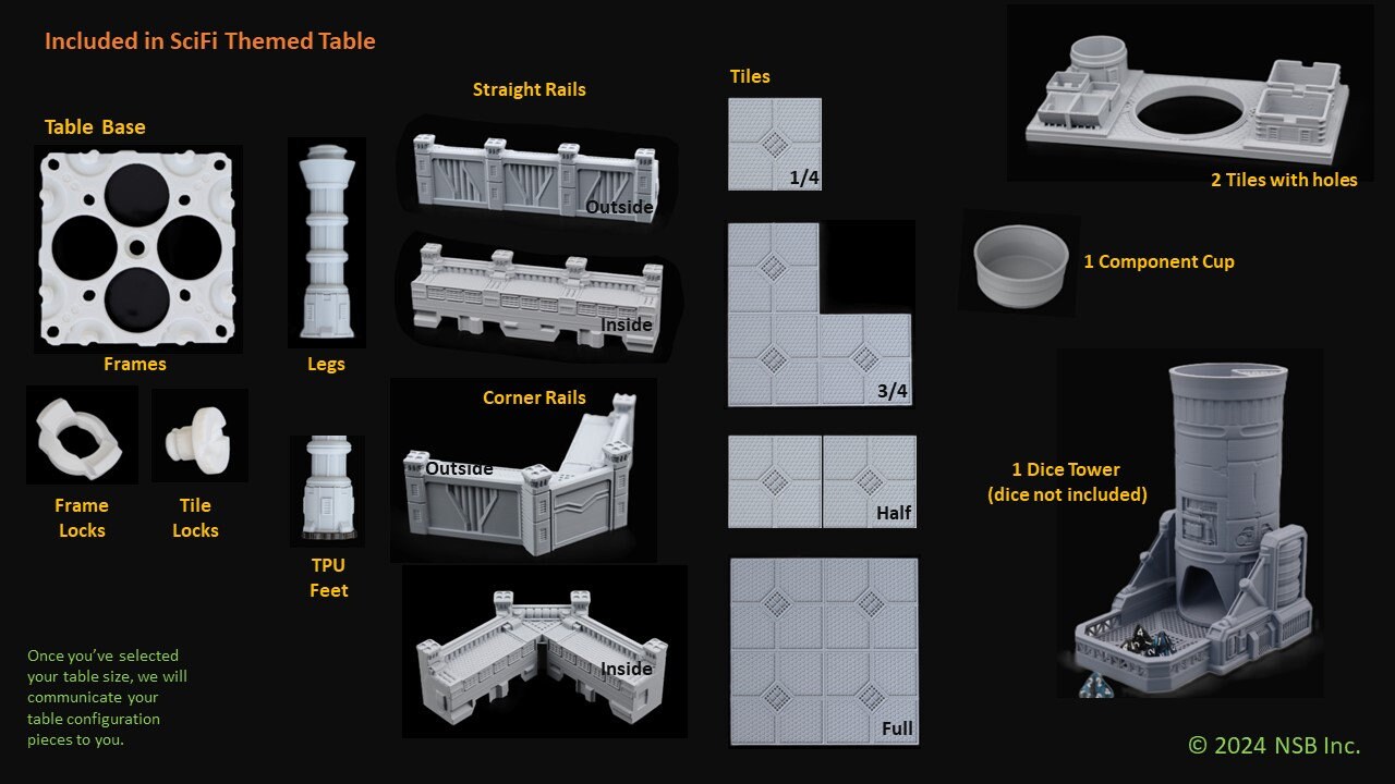 Stagetop Sci-fi Theme Modular Configurable Gaming Table for Dungeons ...