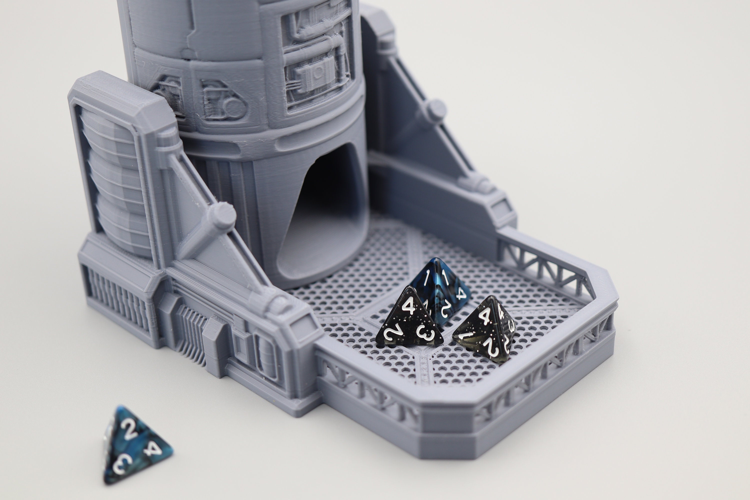 Sci-fi Dice Tower: Tech Reactor Shaft, 3D Printed RPG Accessory - Etsy