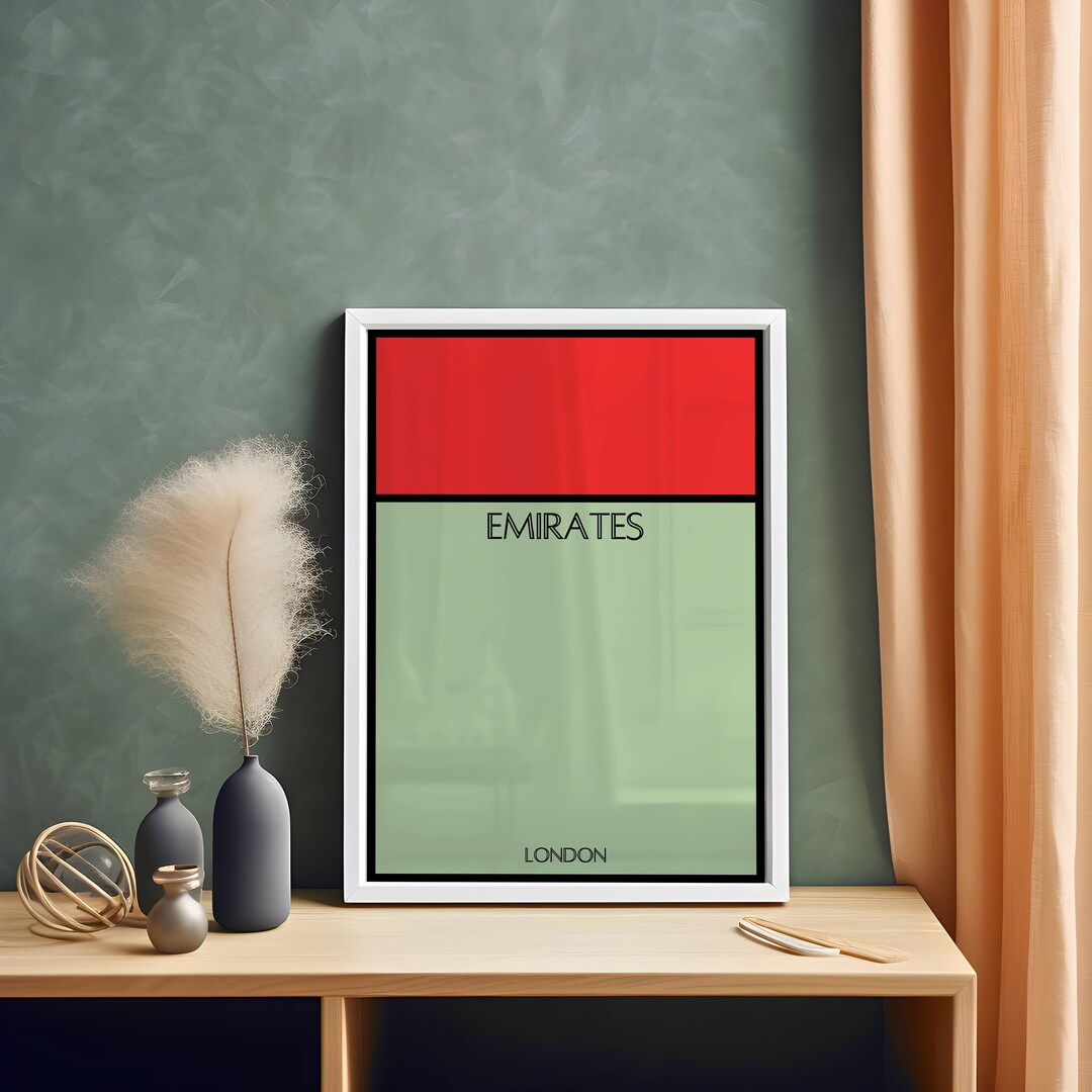 Arsenal Football Monopoly Stadium Wall Art Poster, Football Prints ...