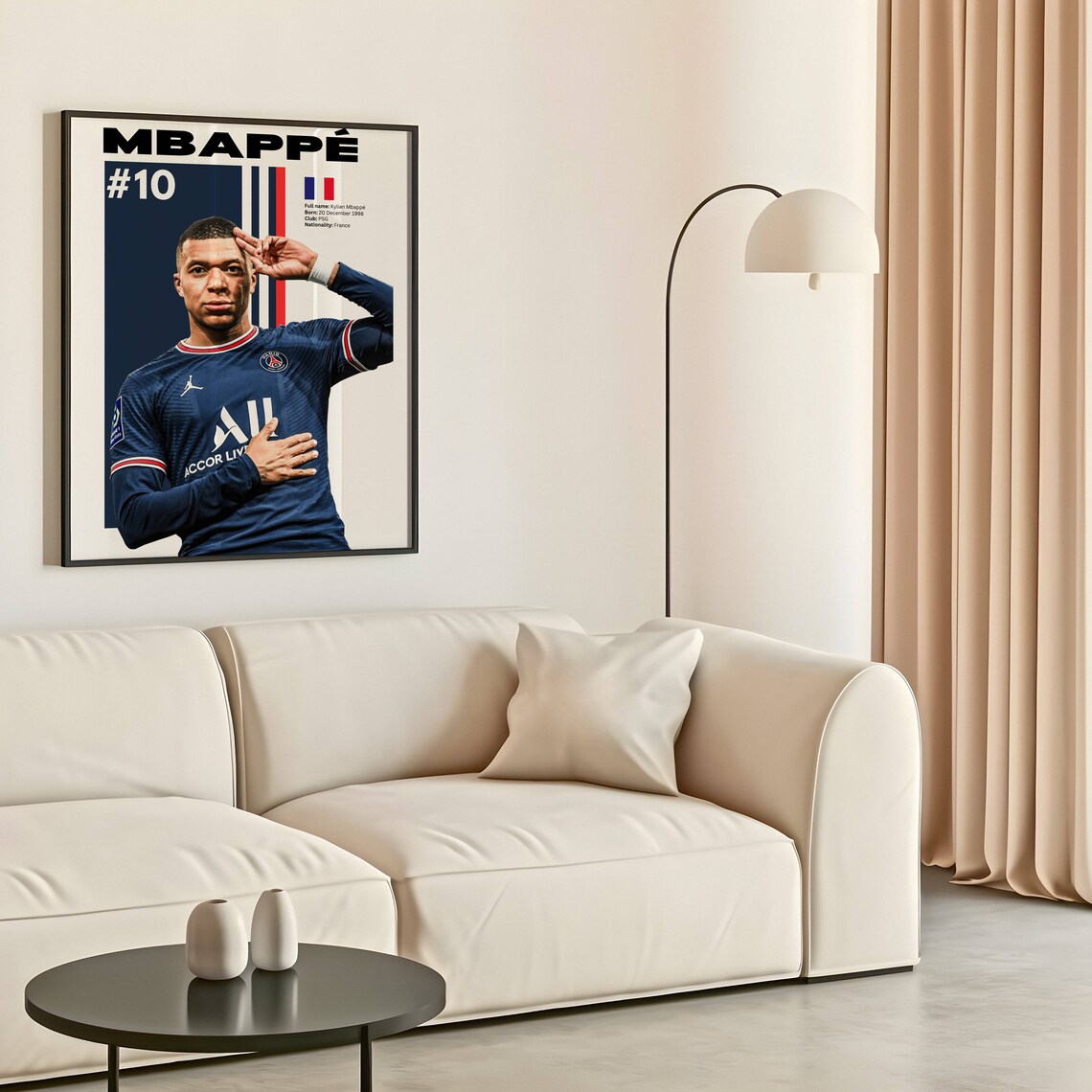 Kylian Mbappe Poster, PSG, Soccer Art Print A4 A3 A2 A1, Wall Art ...
