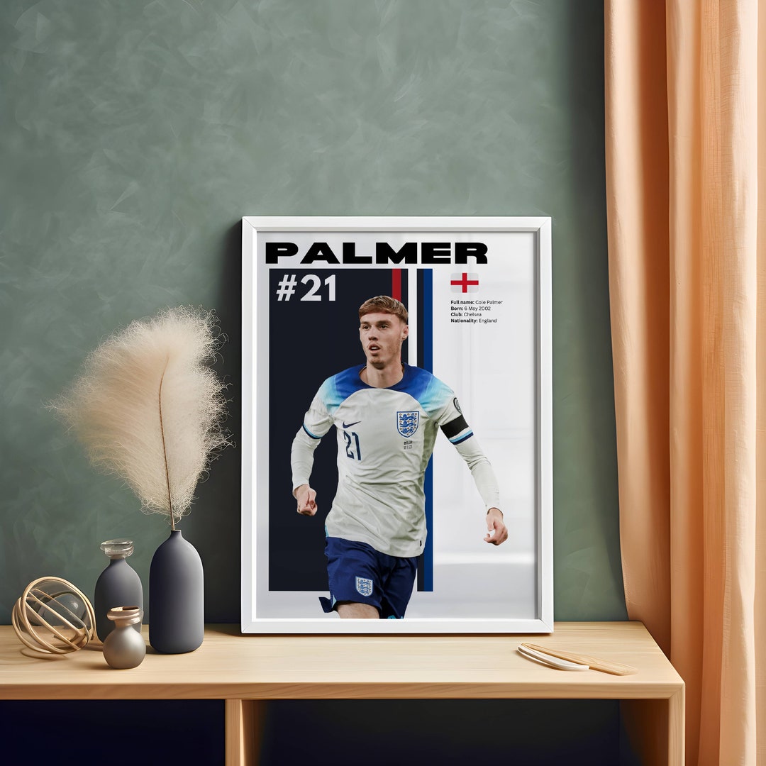 Cole Palmer Poster, England, Soccer Art Print A4 A3 A2 A1, Wall Art ...