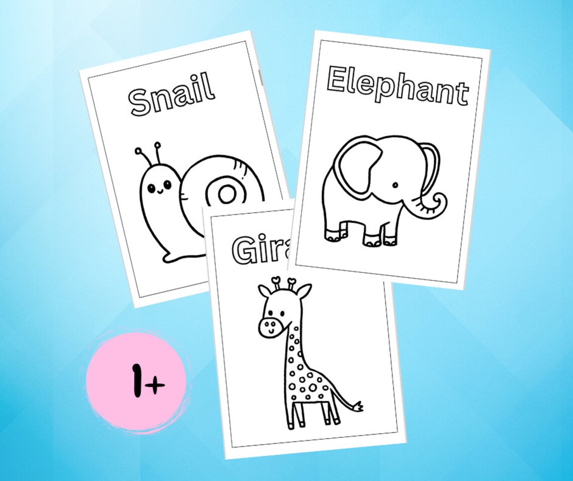 Simple Animal Colouring Pages for Kids, Toddlers and Preschoolers 30 ...