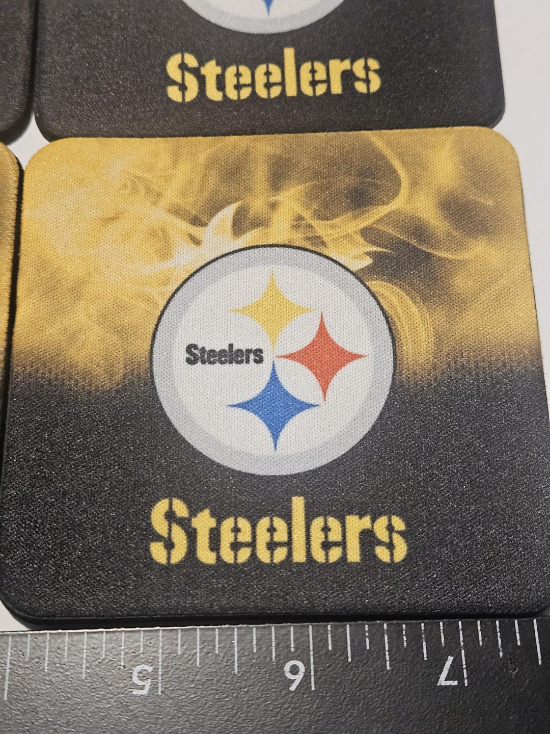 Pittsburgh/steelers - Set of 4 Square Soft Neoprene Fabric Coasters W ...