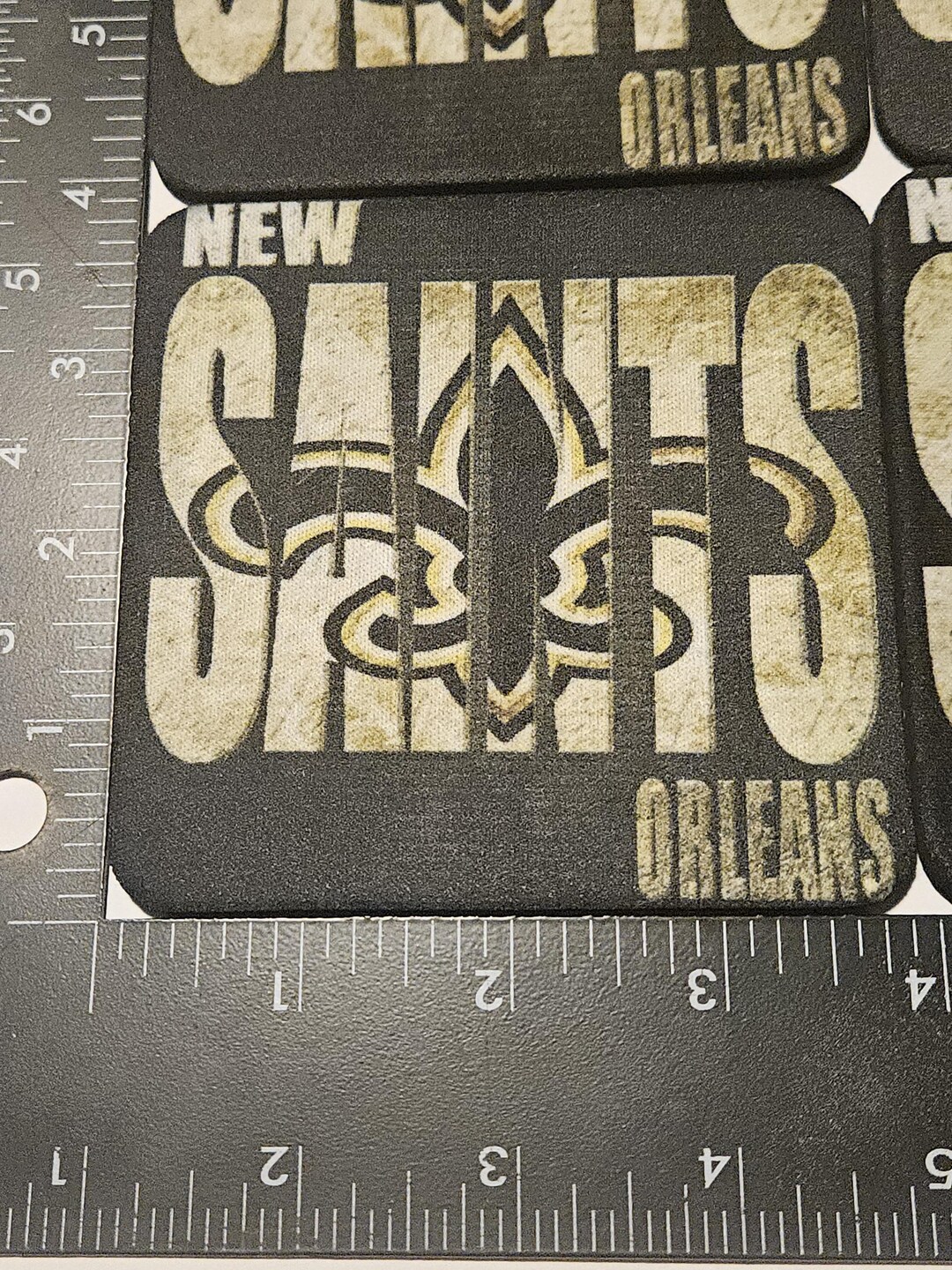 New Orleans/saints - Set of 4 Square Soft Neoprene Fabric Coasters W ...