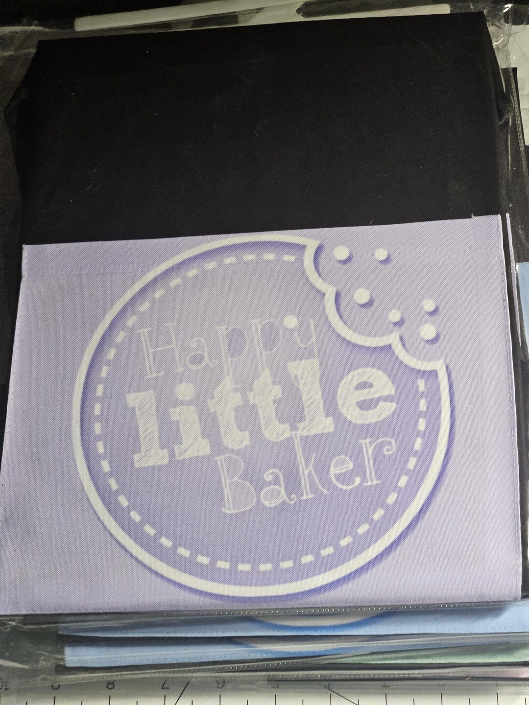 Purple Happy Little Baker Child Size Apron With Pocket Sublimated ...