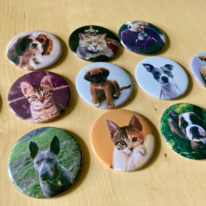 Personalized Photo Magnets, 2.25 Inch, Round, Custom and Hand Made ...