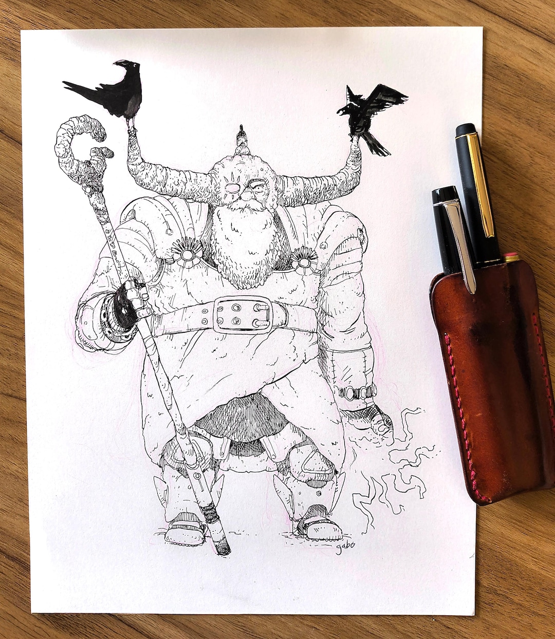 ODIN Original Ink Illustration - Etsy