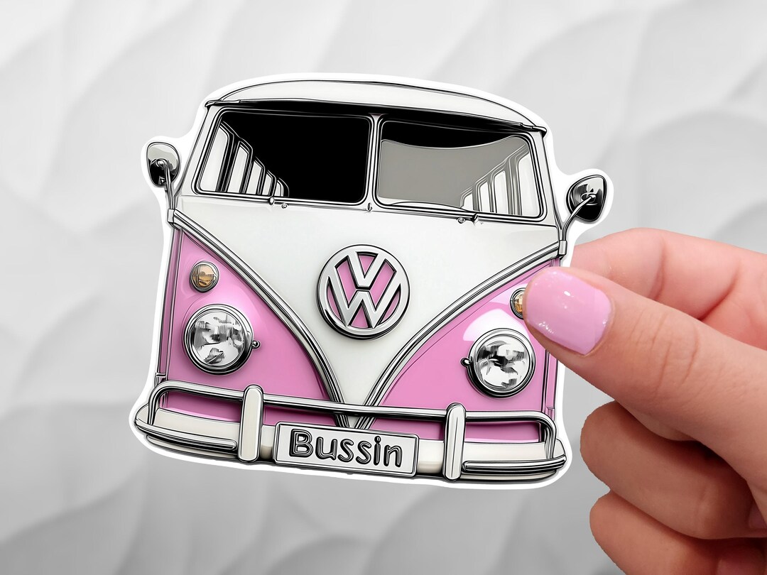Bussin VW Bus Sticker - Pink Edition - Etsy