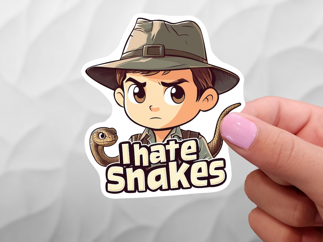 Indiana Jones - I Hate Snakes Sticker - Etsy
