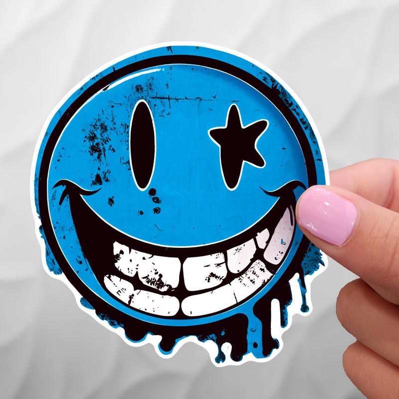 Dripping Smiley Face - Etsy