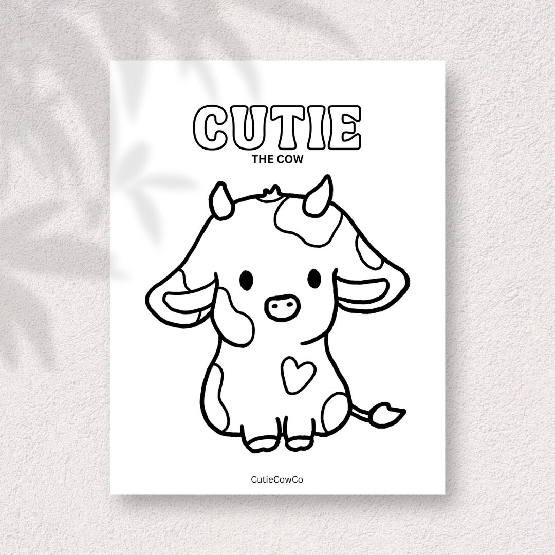 Cute Cow Coloring Page, Preschool Pre-k + Kindergarten Learning ...