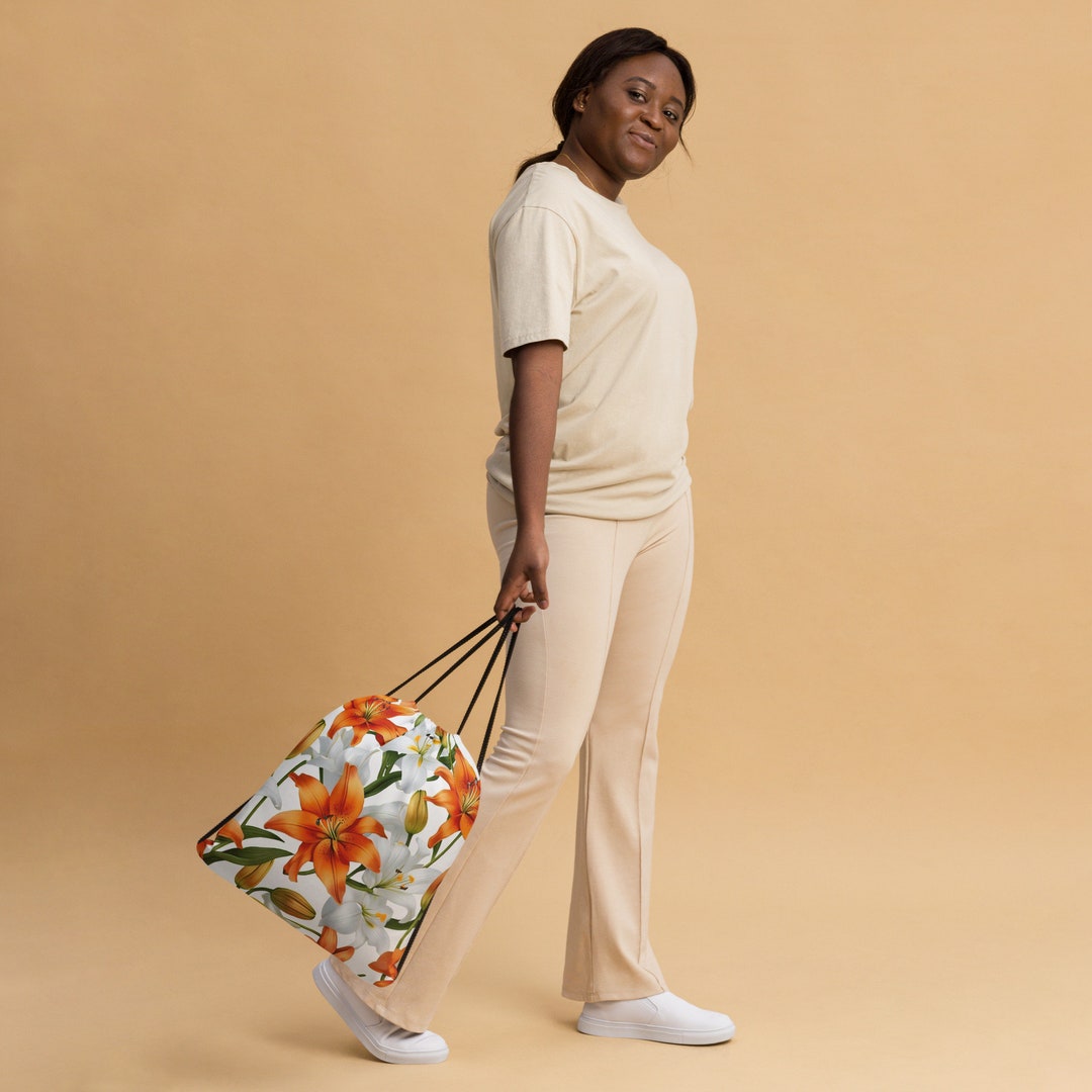 Joy Lily Drawstring Bag - Etsy