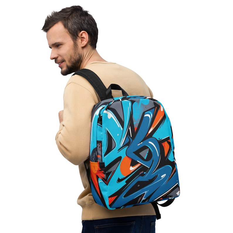90s Graffiti Minimalist Backpack - Etsy