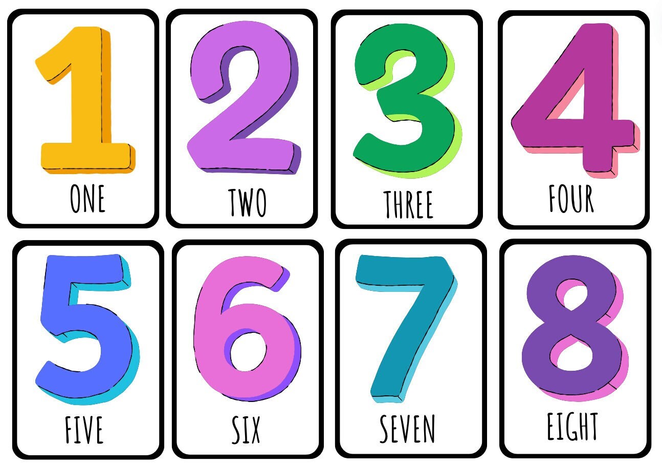 Number Flashcards - Etsy