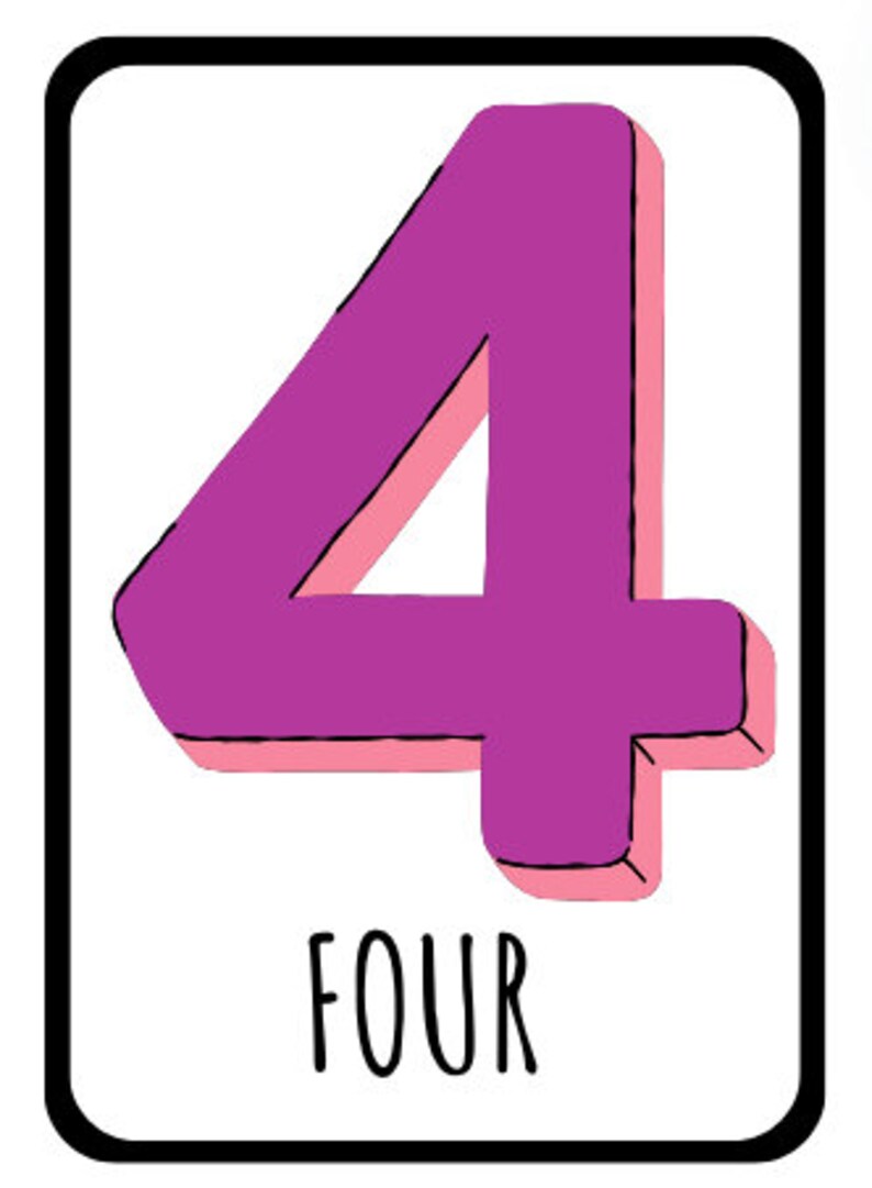 Number Flashcards - Etsy