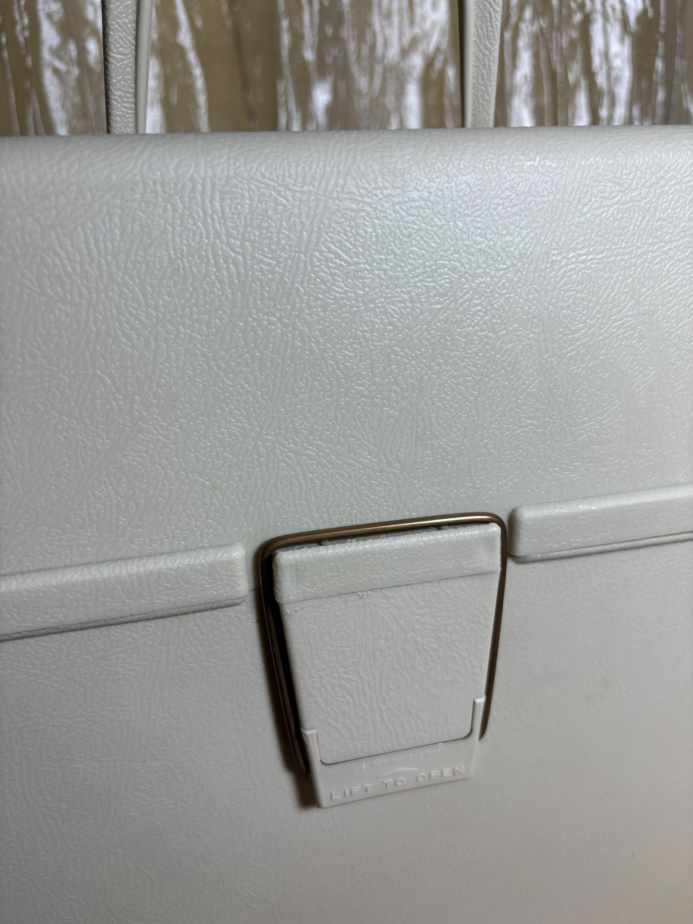 Vintage Plastic Letter File Folder Box With Handle Almond Beige 1972 ...