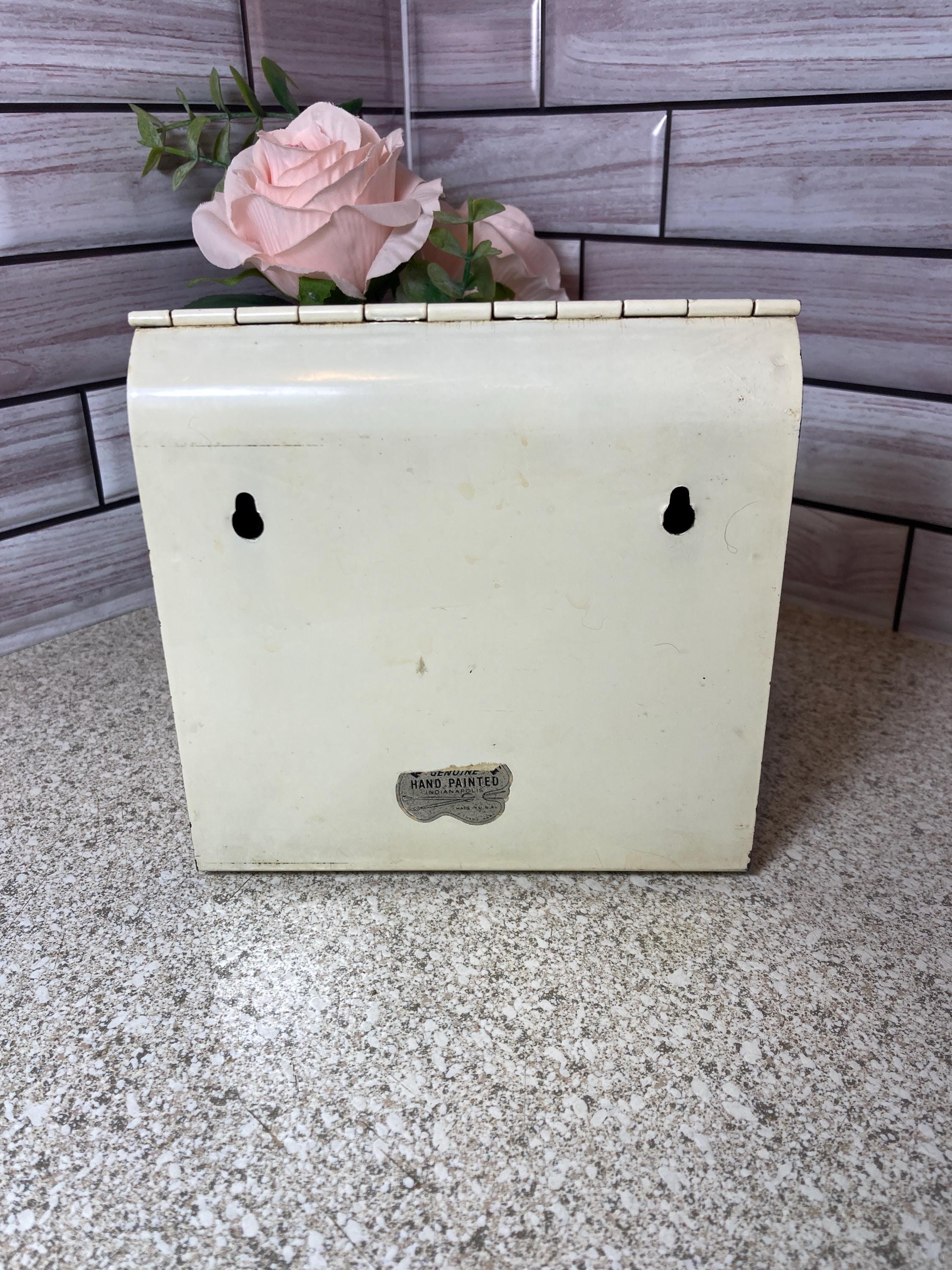 Vintage Metal Recipe Box Ransburg Wall Mounted Recipe Box With Pen ...