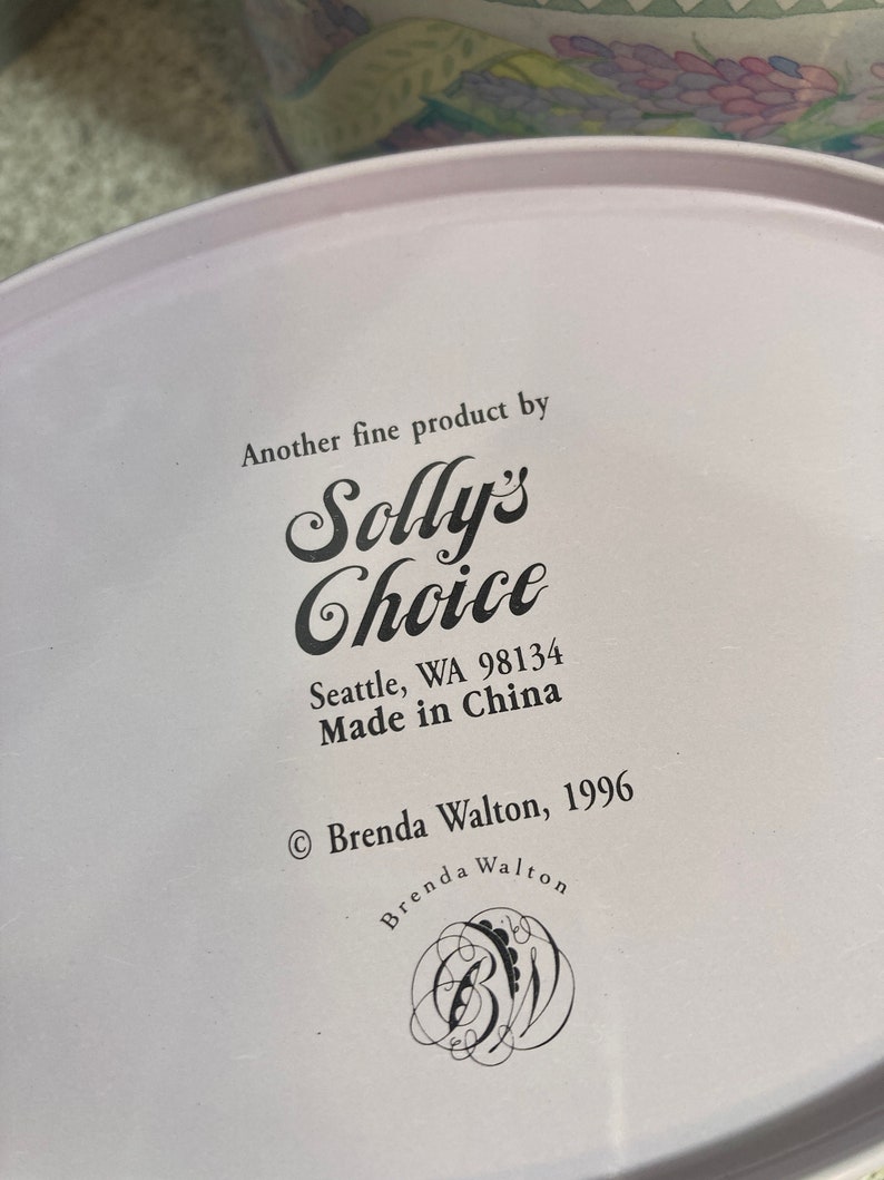 Vintage Tins With Lids Solly’s Choice Brenda Walton Floral Lavender ...