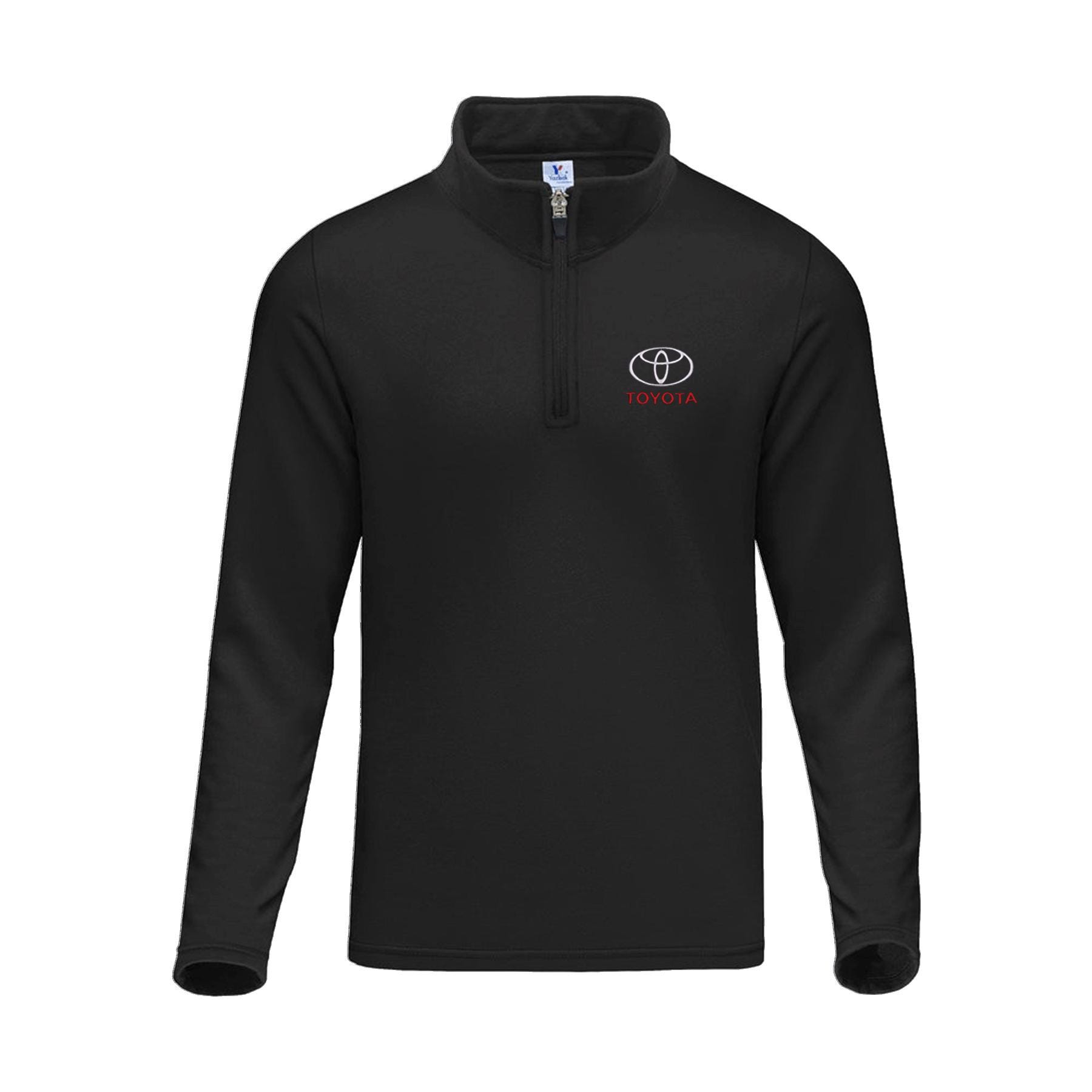 Toyota Logo Sweatshirt: Long Sleeve Zip Crew Neck - 50/50 Cotton ...