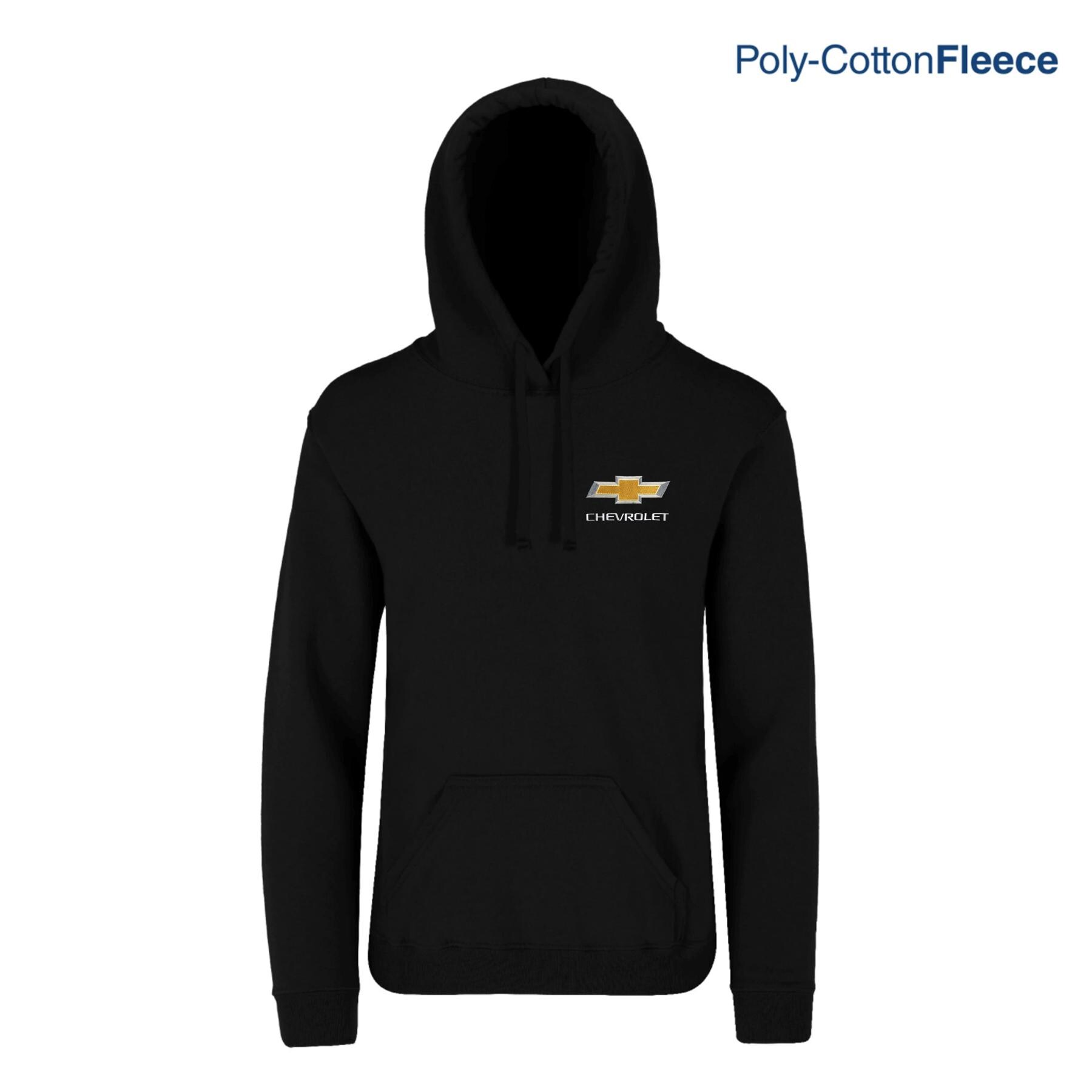 Sweatshirt Hoodie Chevrolet Logo With Pocket Pullover Cotton Polyester ...