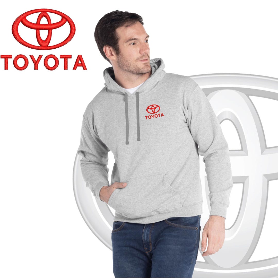 Sweatshirt Hoodie Toyota Logo With Pocket Pullover Cotton Polyester 50/ ...