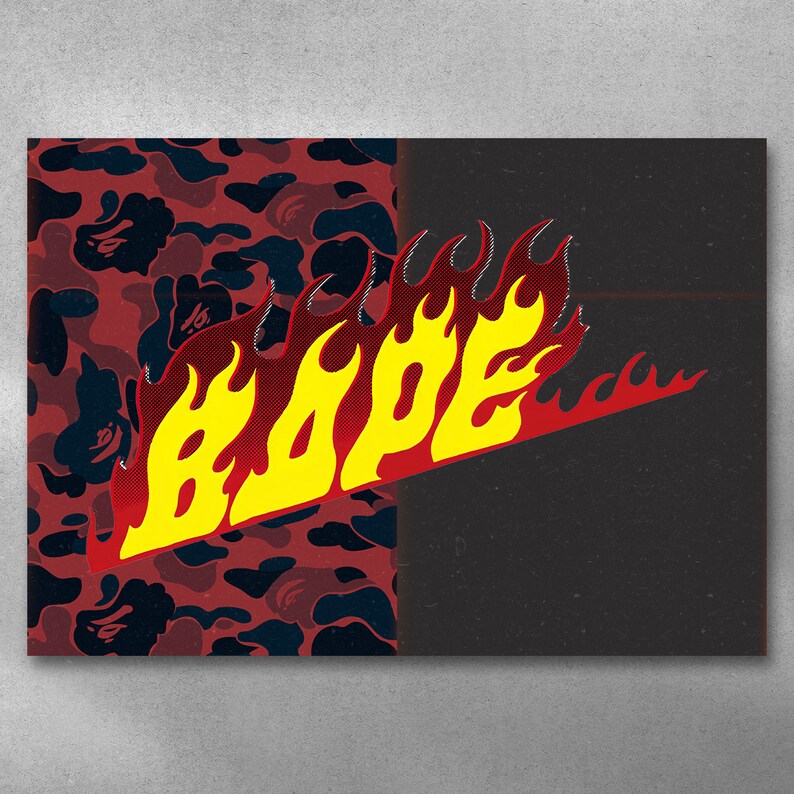 Double Bape Poster Bape Wallpaper Printable Art Poster for Bedroom - Etsy