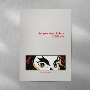 Rengoku Demon Slayer, Printable Wall Art, Anime Manga Aesthetic Panels ...