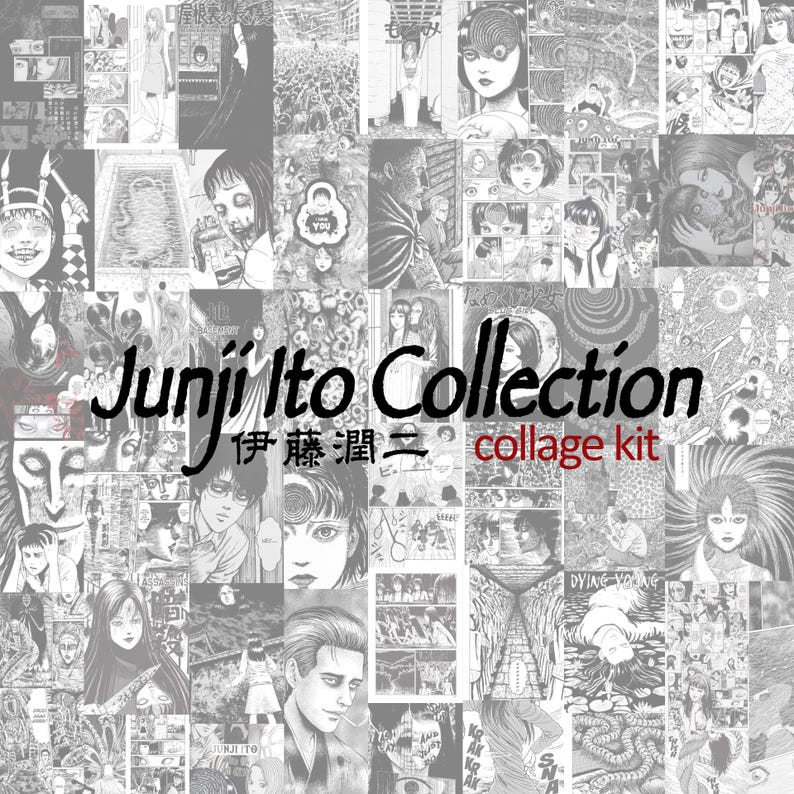 50 PCS Junji Ito Anime Collage Kit Aesthetic Wall Decor Anime Aesthetic ...