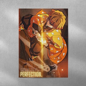 Zenitsu Demon Slayer Digital Print, Motivational Anime Poster ...