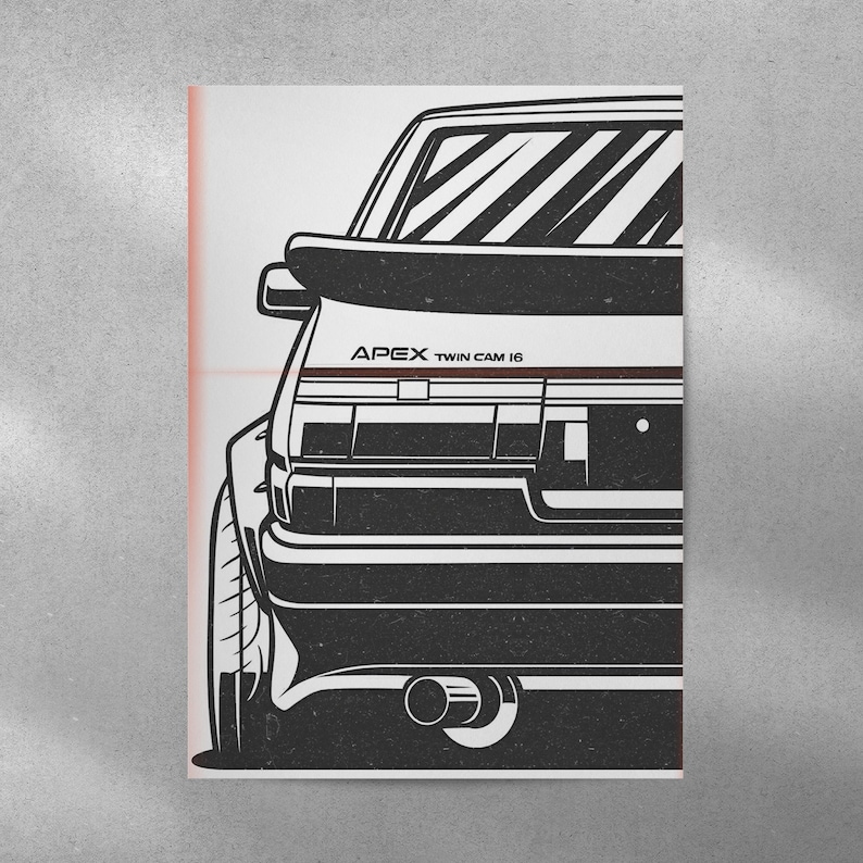 Ae86 JDM Digital Poster, Car Wall Art, Car Enthusiast Gift, Automotive ...