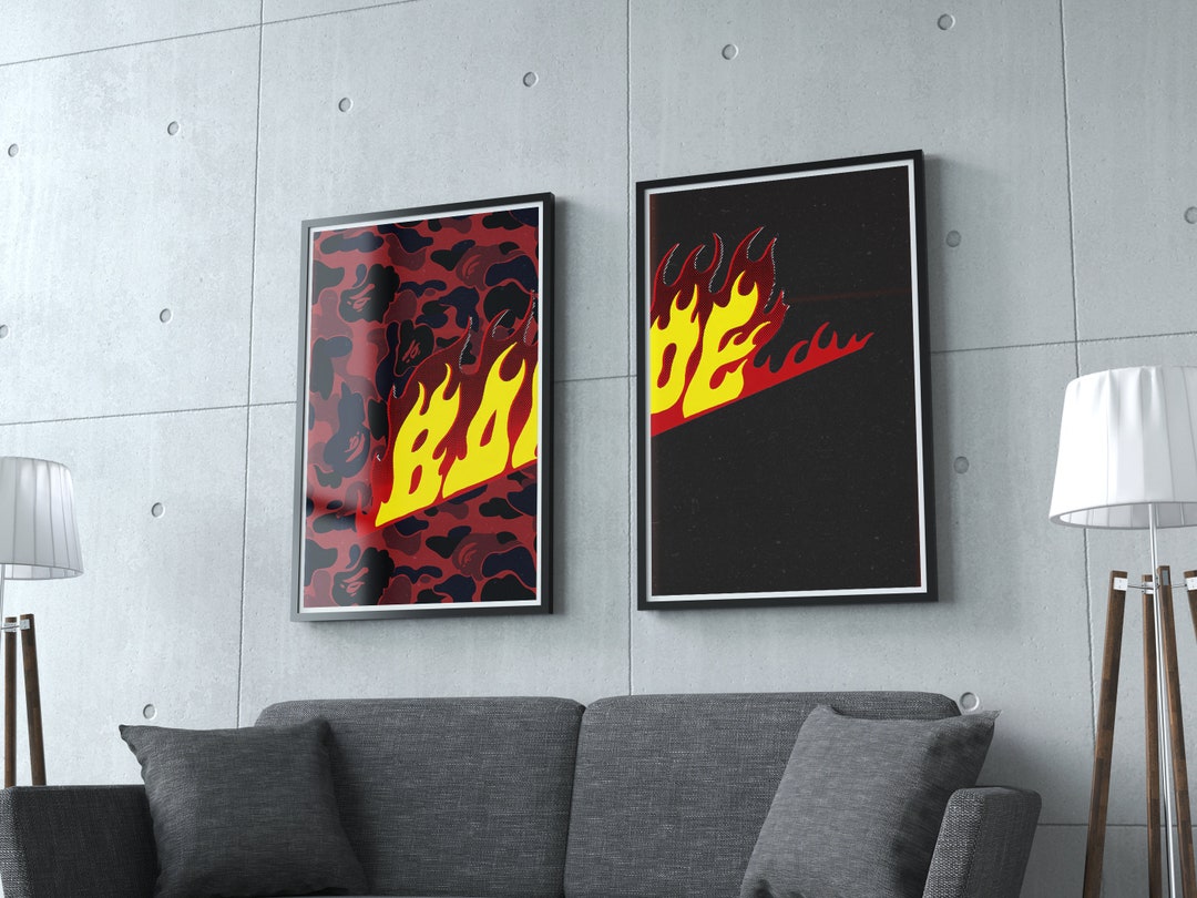 Double Bape Poster Bape Wallpaper Printable Art Poster for Bedroom - Etsy