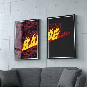 Double Bape Poster Bape Wallpaper Printable Art Poster for Bedroom - Etsy