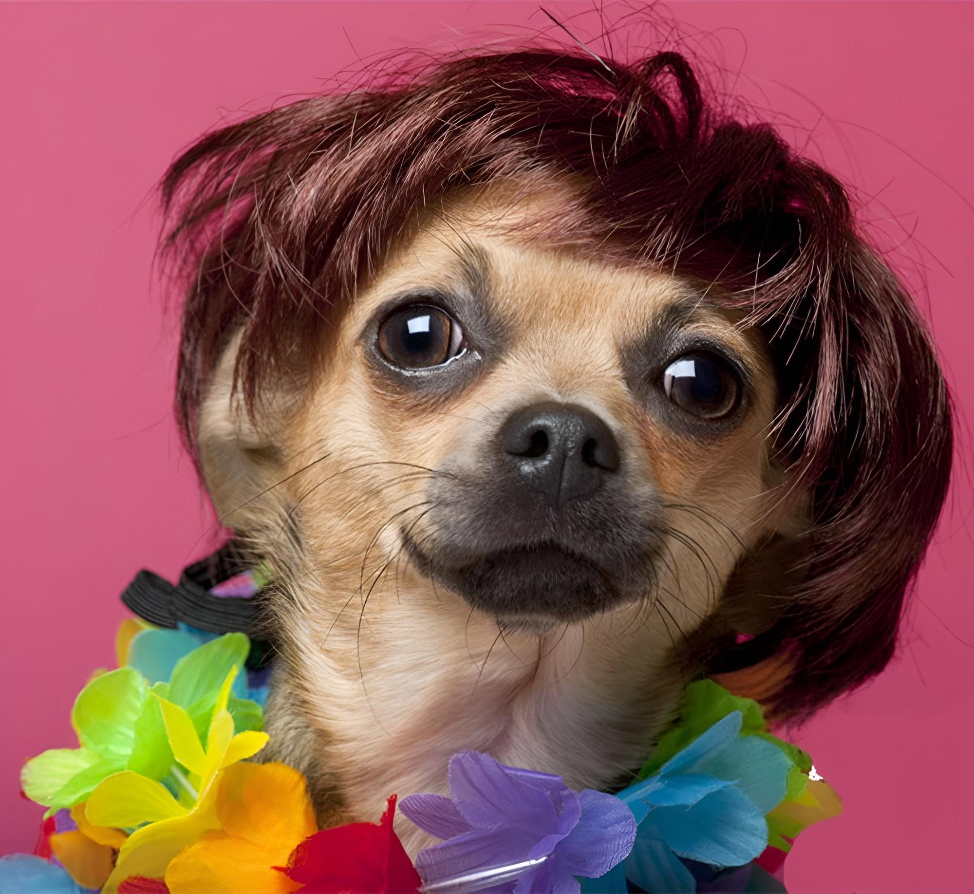 Pet Halloween Costume for Dogs & Cats Funny Pet Wig Hilarious Costume ...