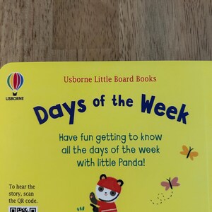 Days of the Week by Usborne Books board Book - Etsy