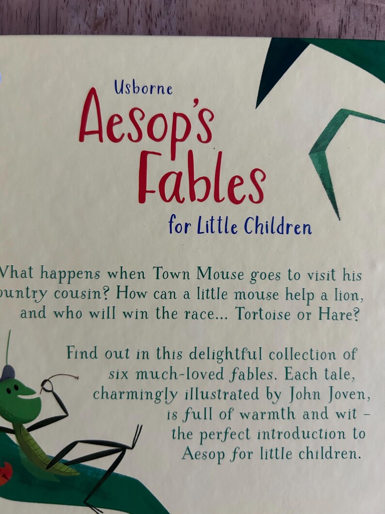 Aesop's Fables for Little Children by Usborne Books Hardcover - Etsy