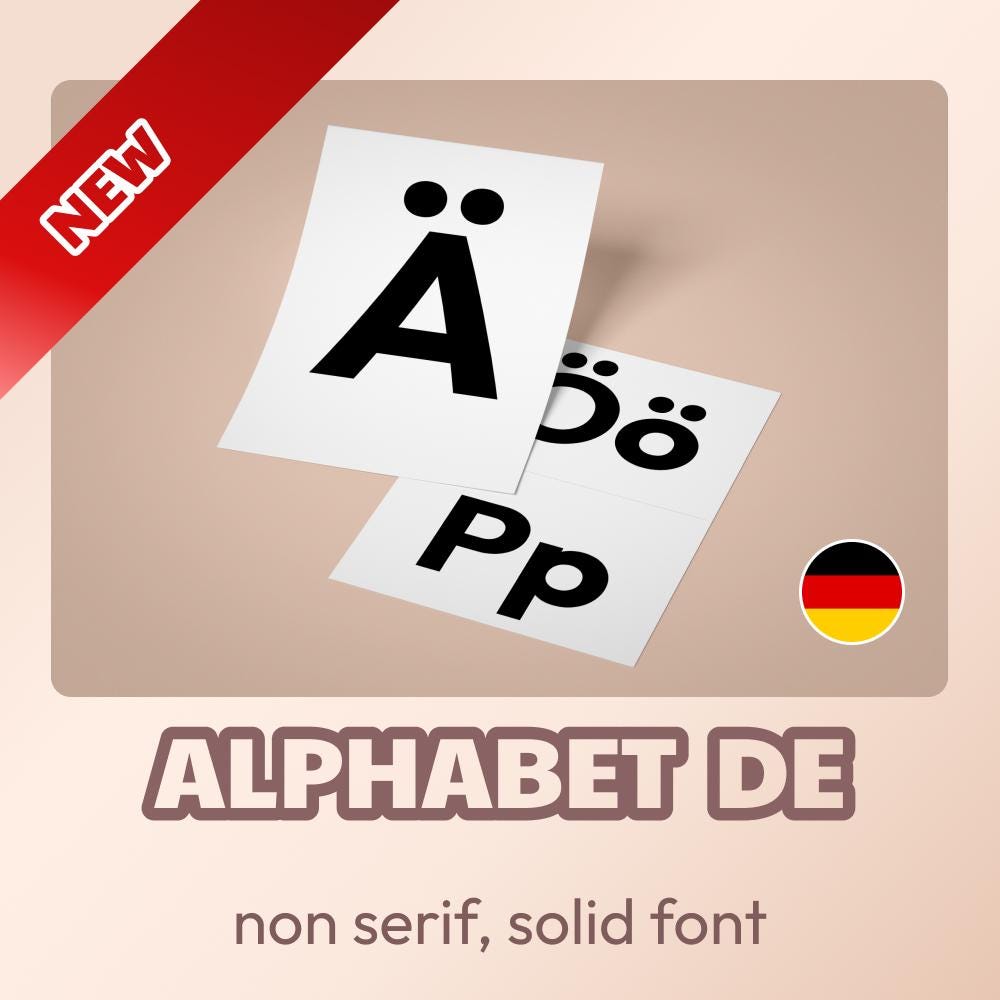 German Alphabet Letters - PDF / SVG Files Ready to Print, Printable ...