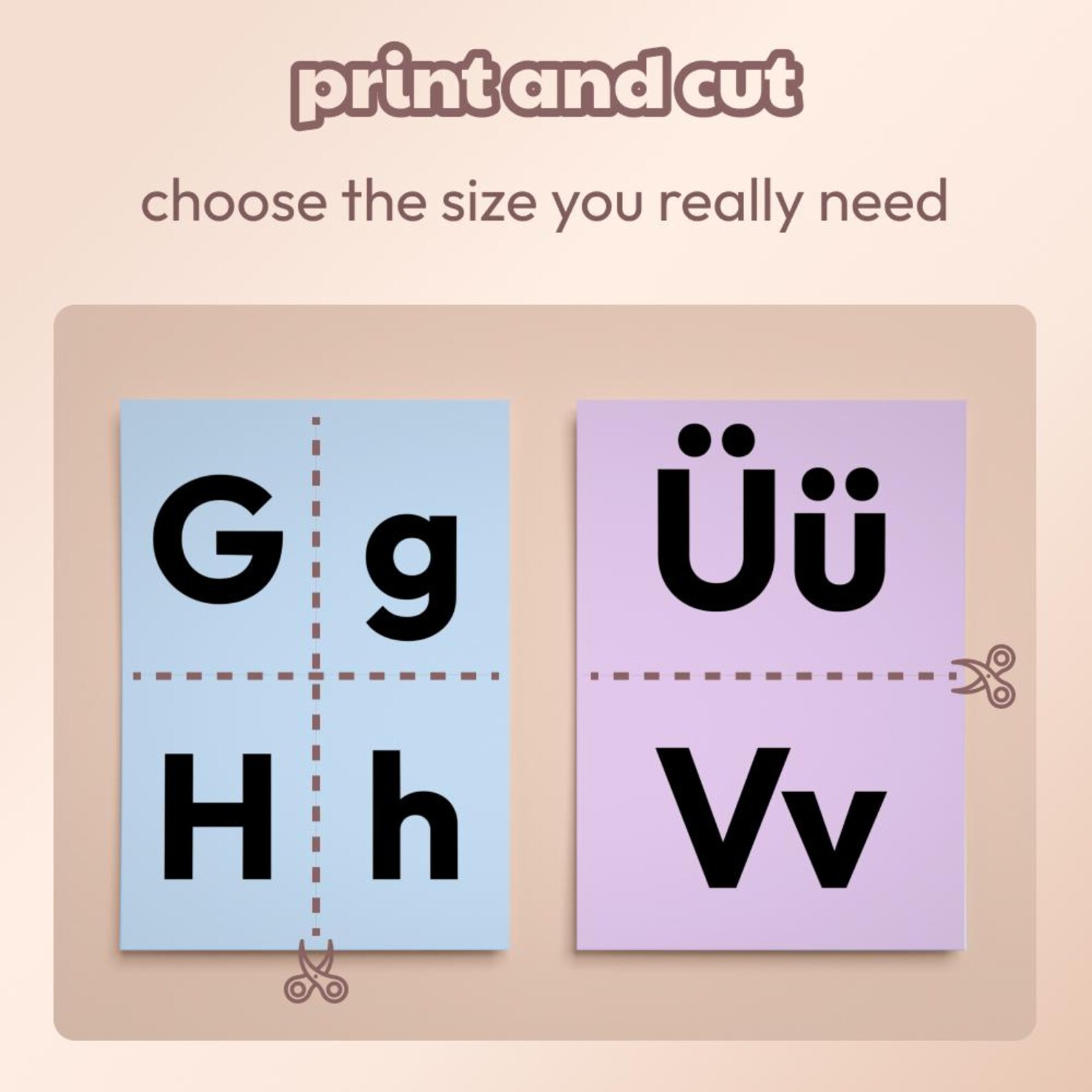 German Alphabet Letters - PDF / SVG Files Ready to Print, Printable ...