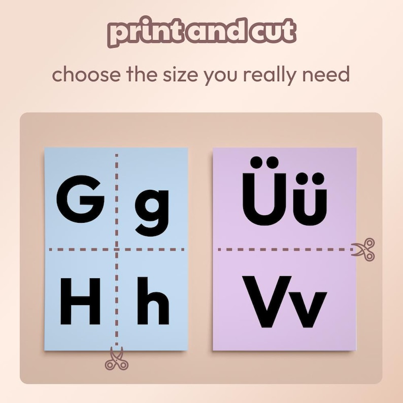 German Alphabet Letters - PDF / SVG Files Ready to Print, Printable ...