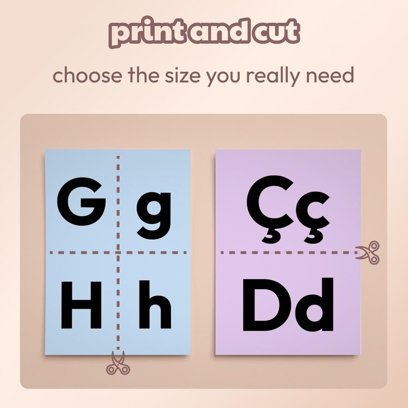 French Alphabet Letters PDF / SVG Files Ready to Print, Printable Flash ...