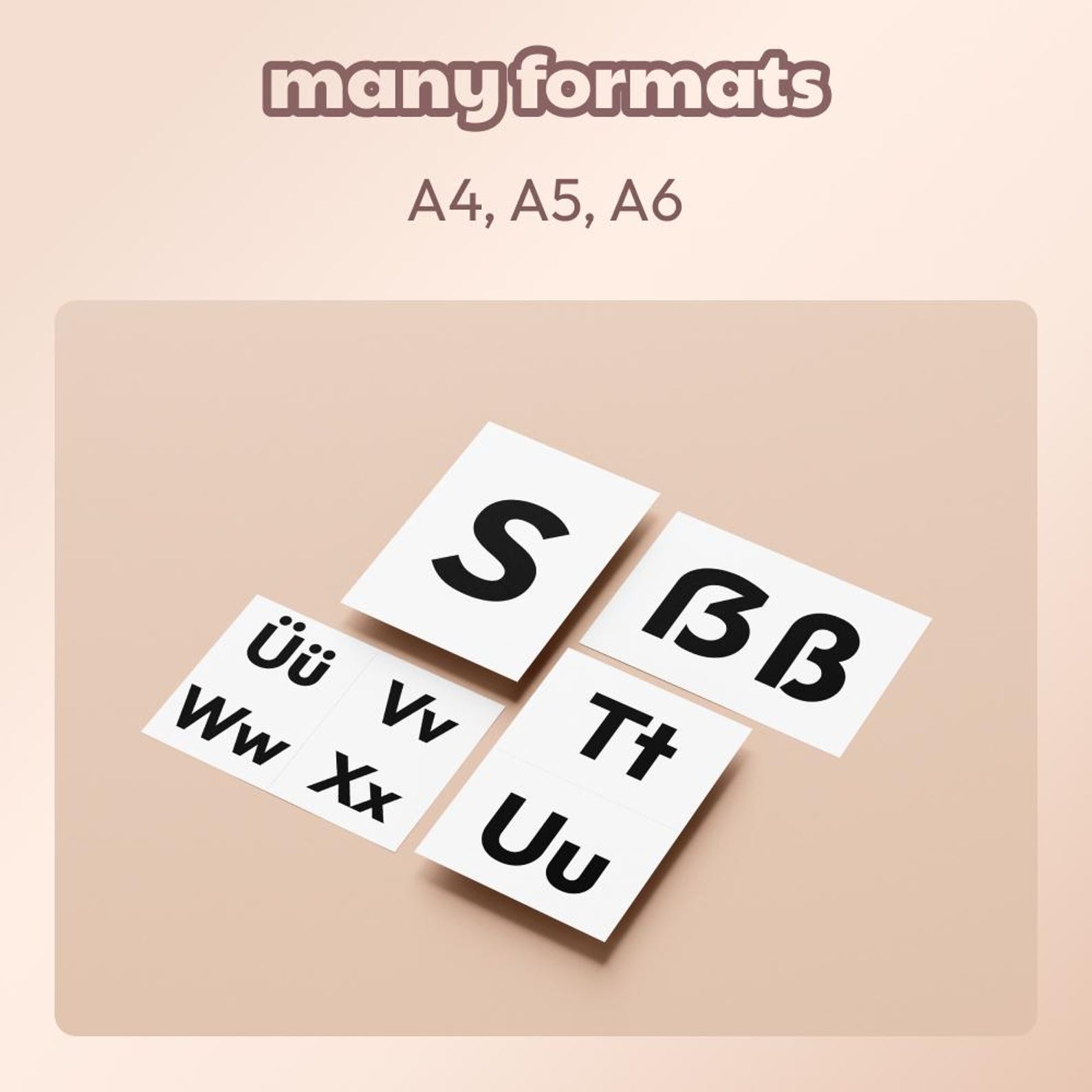 German Alphabet Letters - PDF / SVG Files Ready to Print, Printable ...