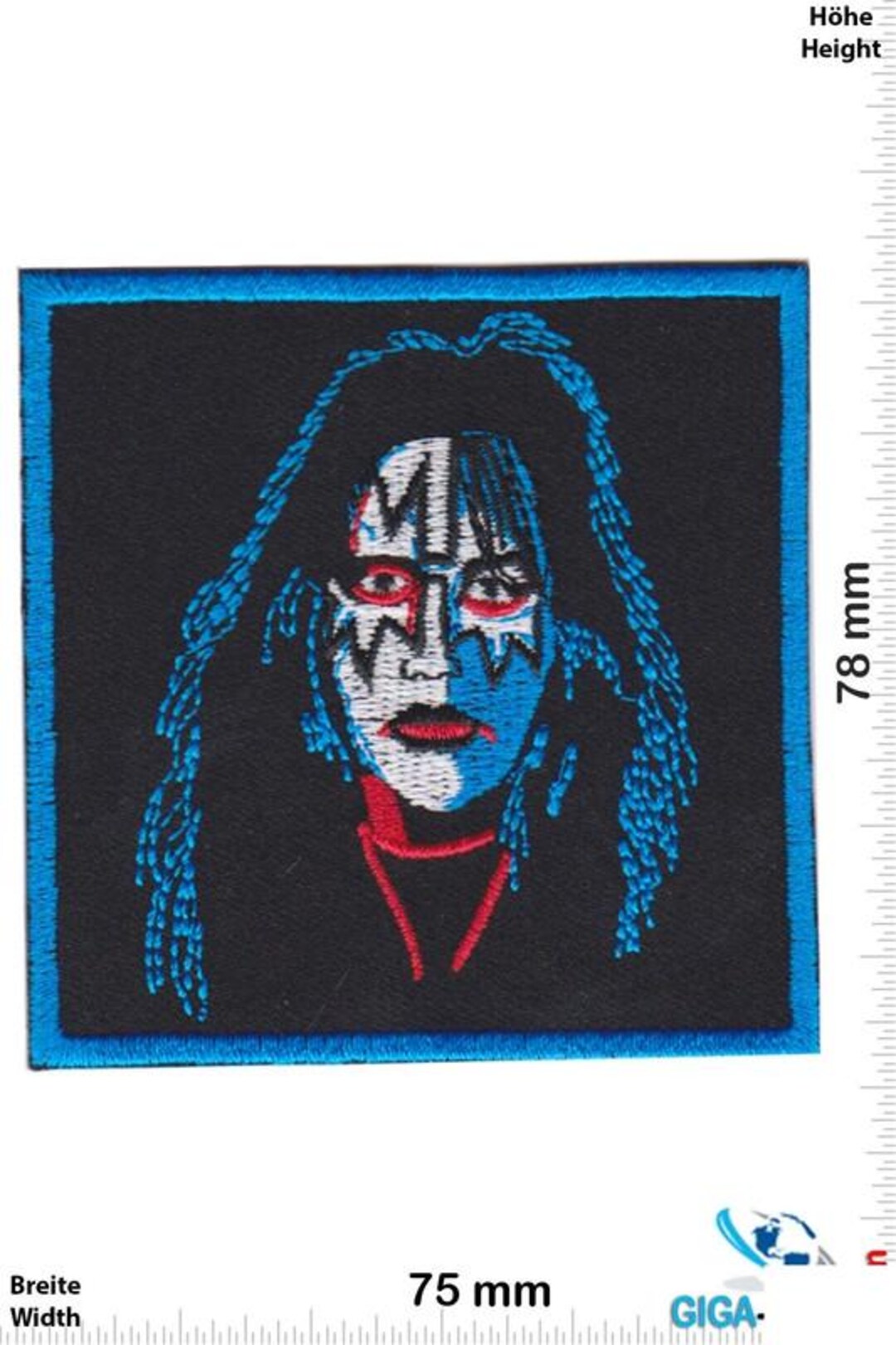 Kiss Spaceman Ace Frehley Tommy Thayer Square Embroidered Patch Badge ...