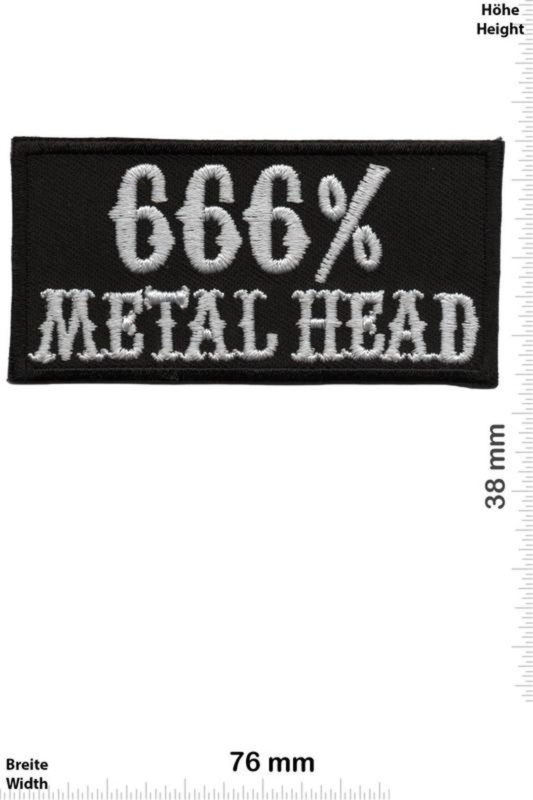 Metal Head 666 Embroidered Patch Badge Applique Iron On - Etsy